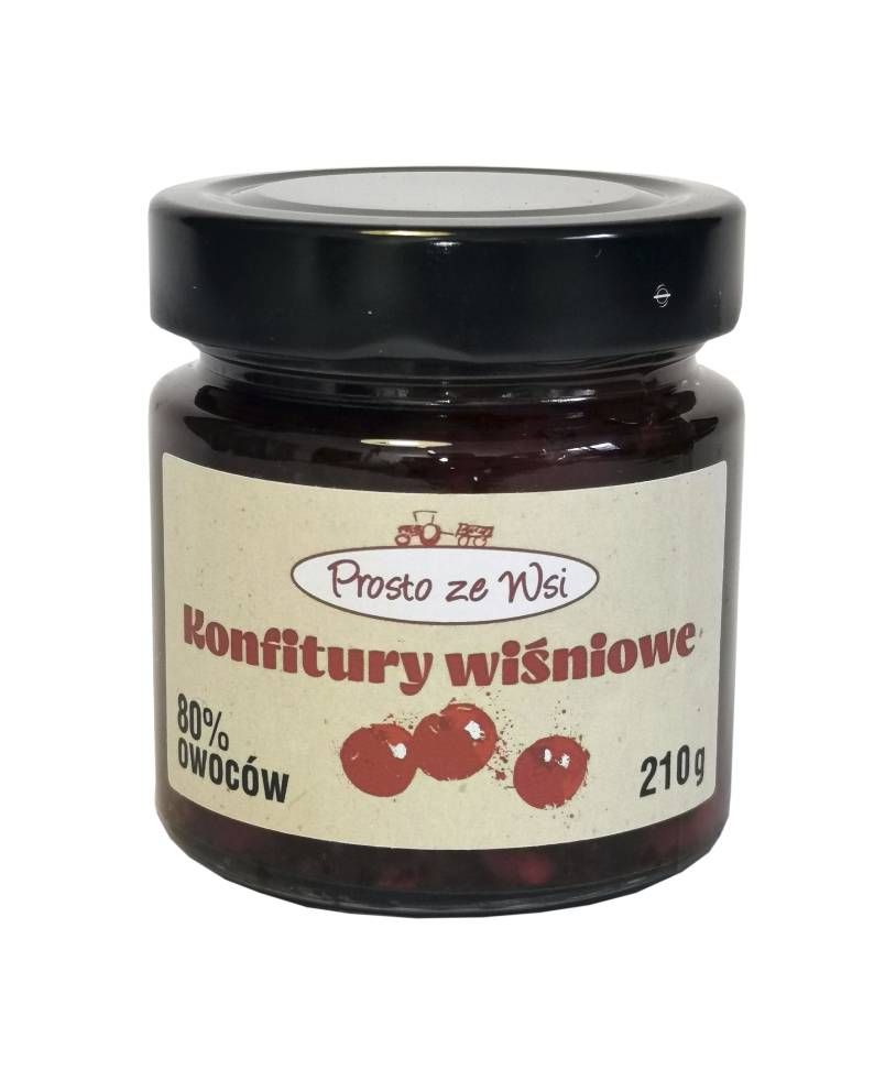 Prosto ze Wsi, Konfitura Wiśniowa 210g - Sklep APS Glass & Bar Supply
