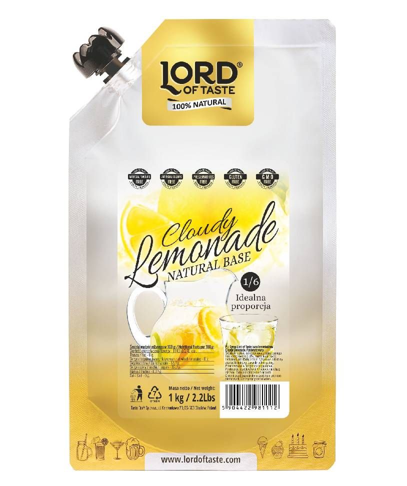 Syrop Lord of Taste baza lemoniadowa Cloudy Lemonade 1kg. - Sklep APS ...